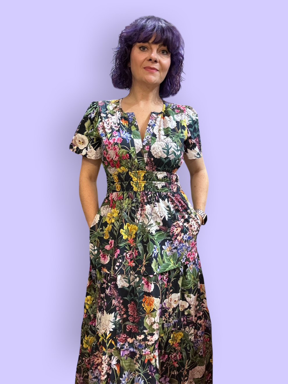 Hanna Dress - Spring Meadow – Origami Doll