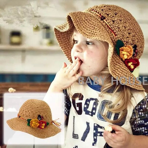 Kids straw hat – Origami Doll